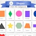 SHAPES Montessori Cards, Editable Cards, Montessori Printable, Flash ...