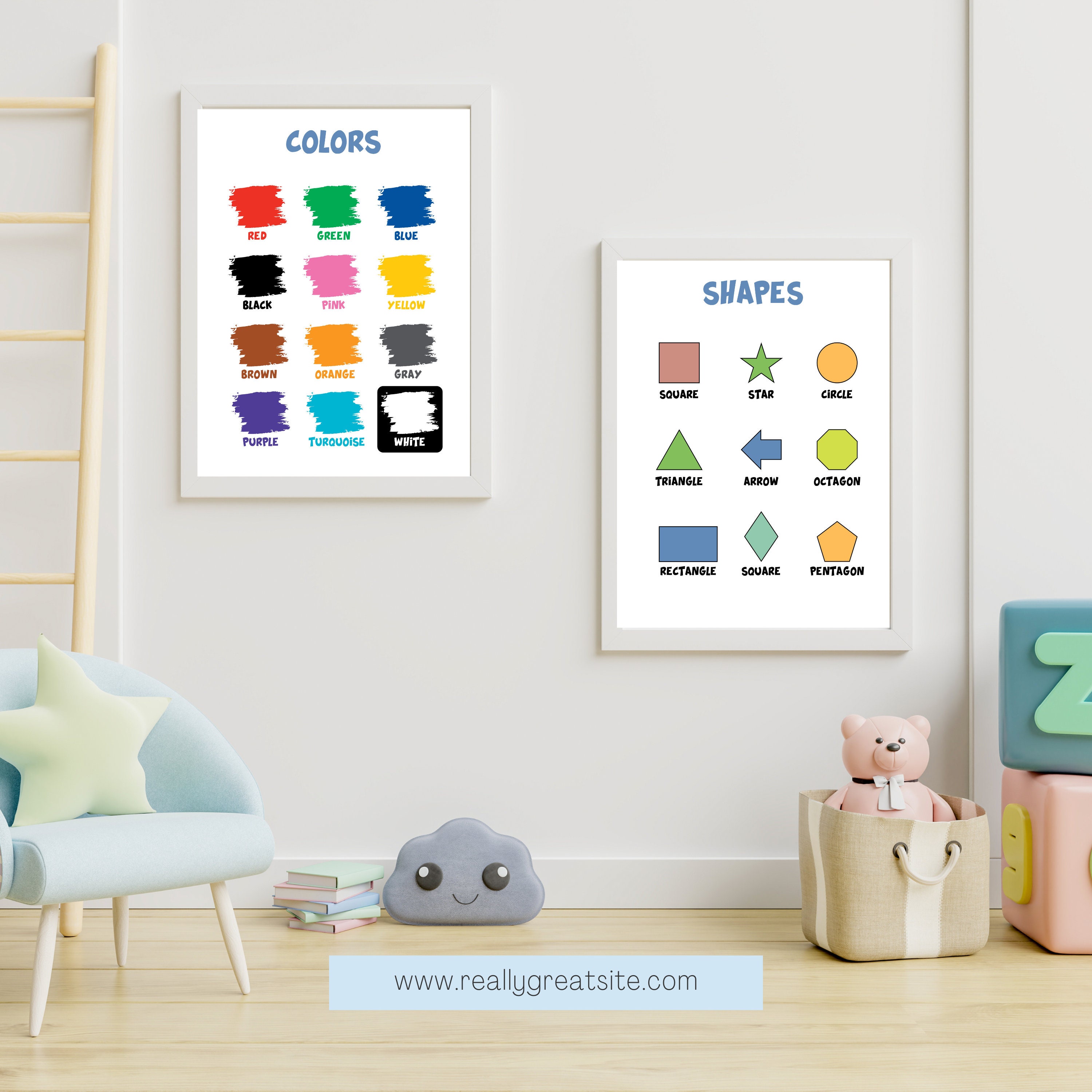 Set of 30 Educational Posters, Digital Prints, Nursery Prints ...