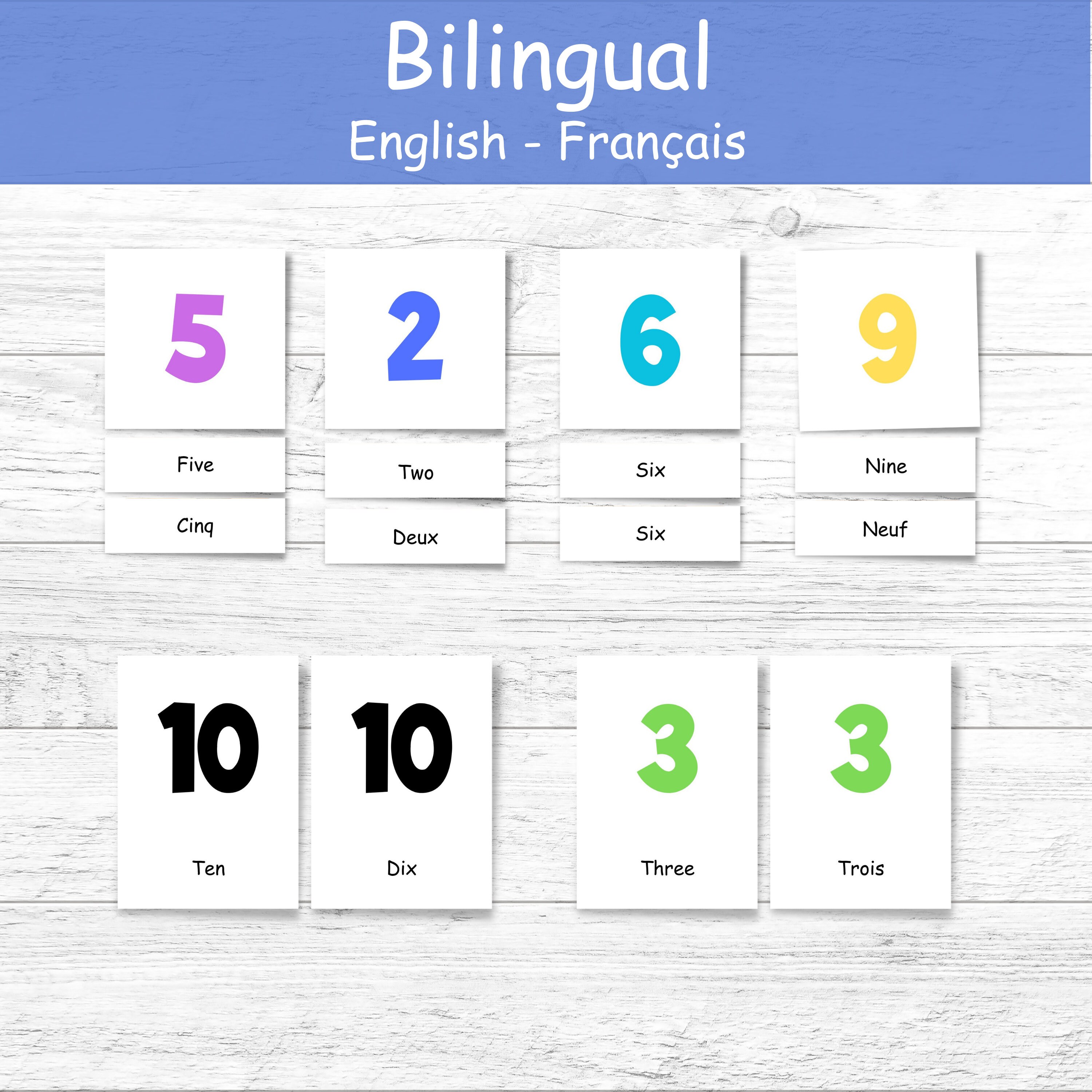 NUMBERS Montessori Cards, Numbers Printable, Montessori Printable ...