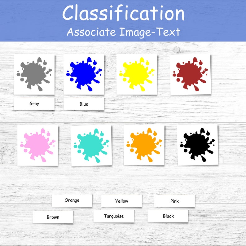 COLORS Montessori Cards, Editable Cards, Montessori Printable, Flash ...