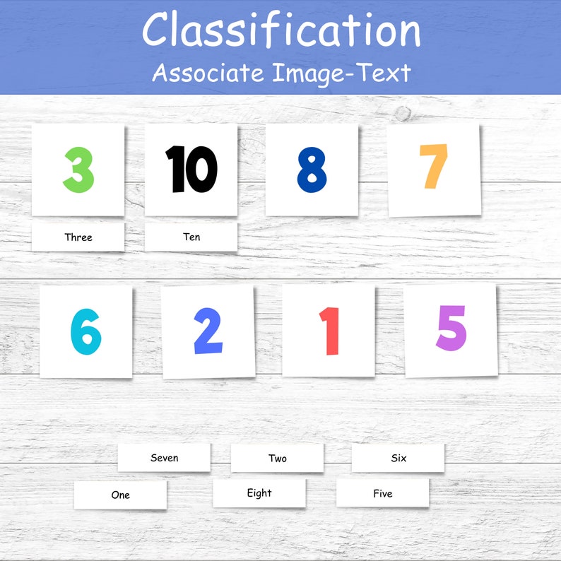 NUMBERS Montessori Cards, Numbers Printable, Montessori Printable ...