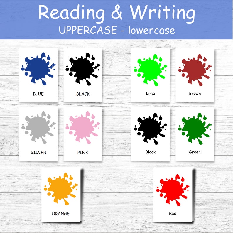 COLORS Montessori Cards, Editable Cards, Montessori Printable, Flash ...
