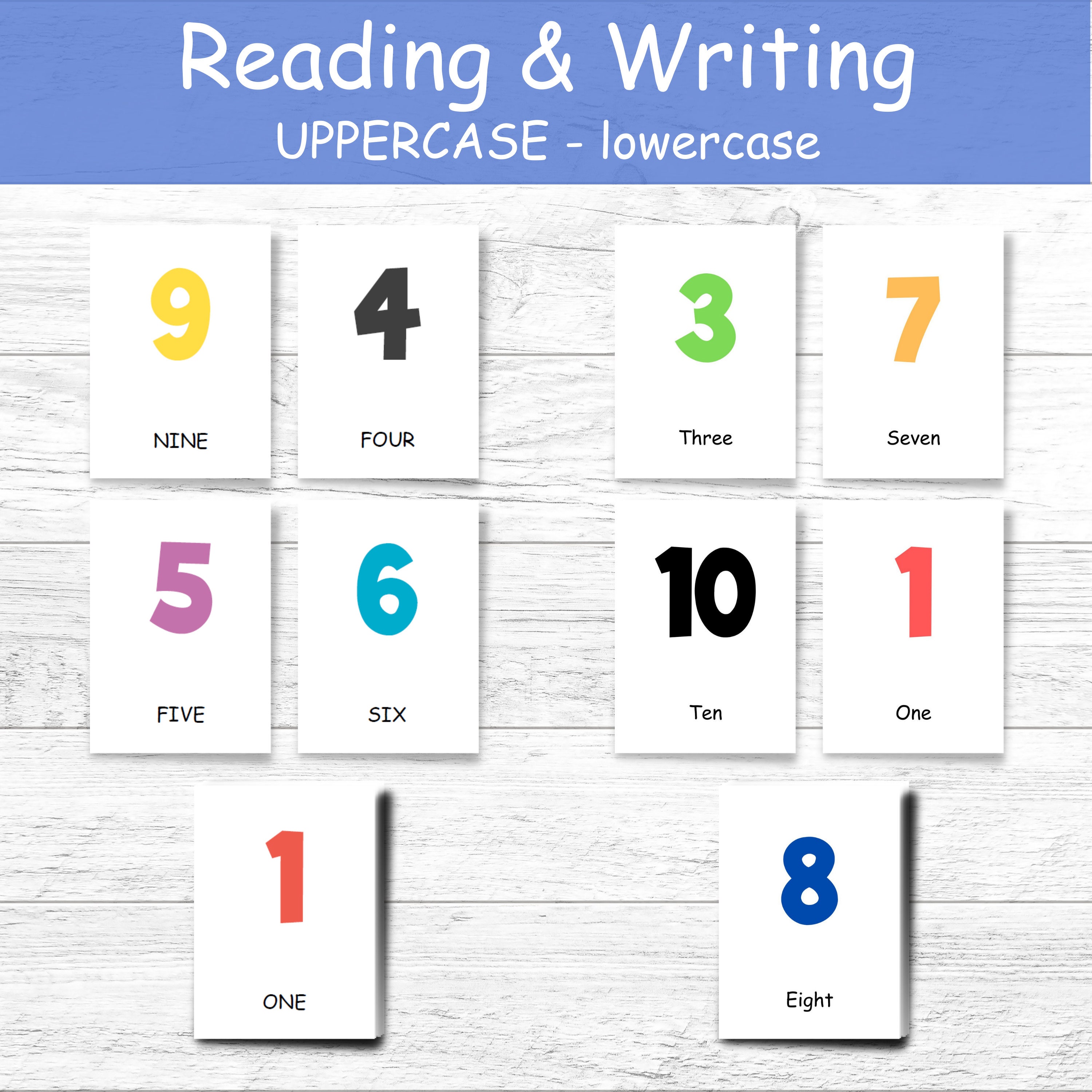 NUMBERS Montessori Cards, Numbers Printable, Montessori Printable ...