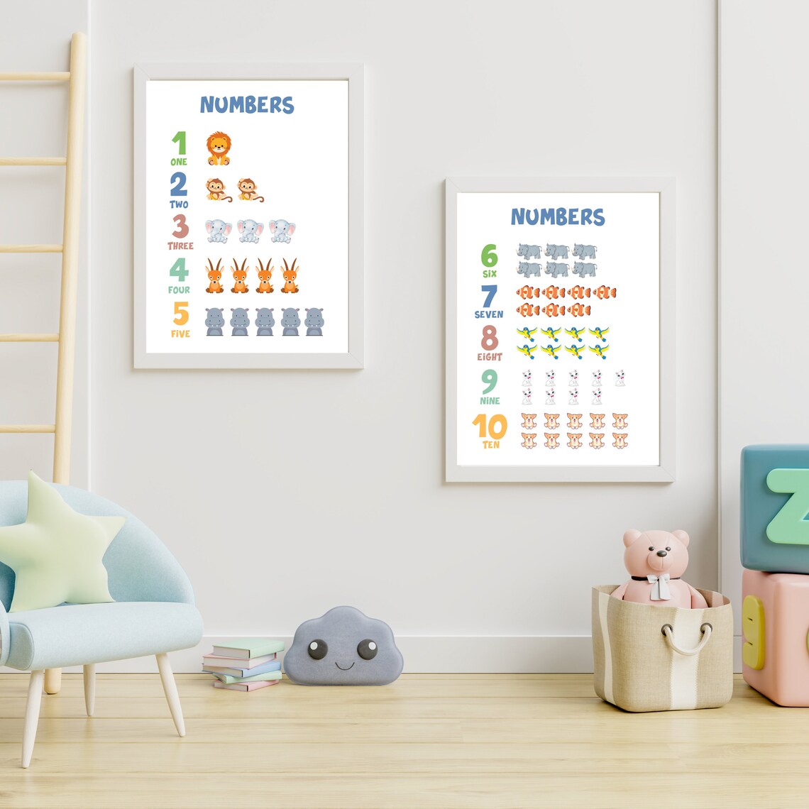 Numbers Printable, Numbers 1-10, Numbers Poster, Numbers Nursery ...