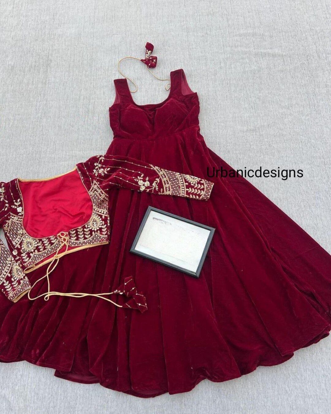 Velvet Anarkali Salwar Kameez Suit, Sleeveless Partywear Dress - Etsy