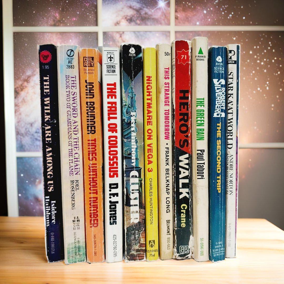 Vintage Science Fiction Book Bundle | Classic Sci-fi Paperbacks | Space, Fantasy & Futuristic ...