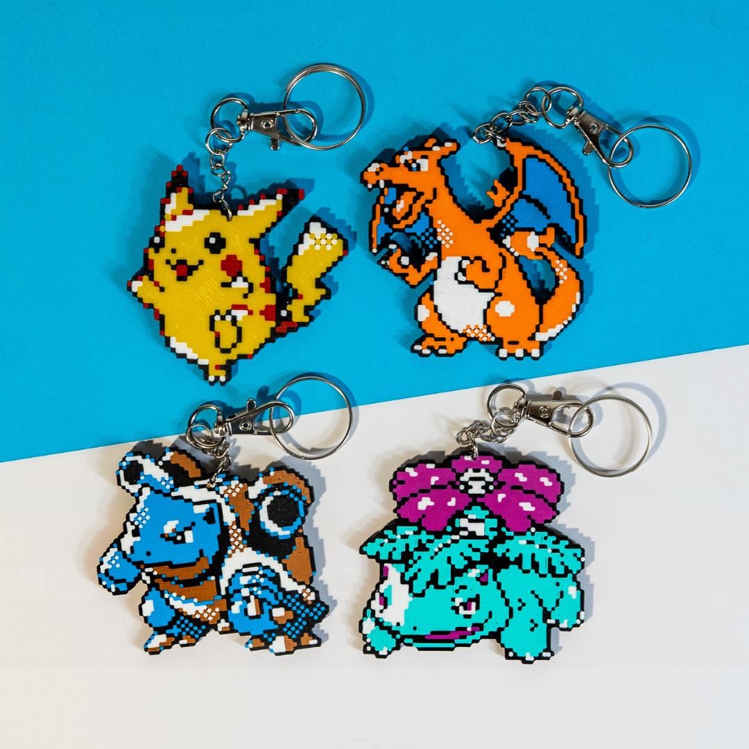 Retro 8-bit Keychains: First Evolutions (buy Pack, Get 1 Free) - Etsy