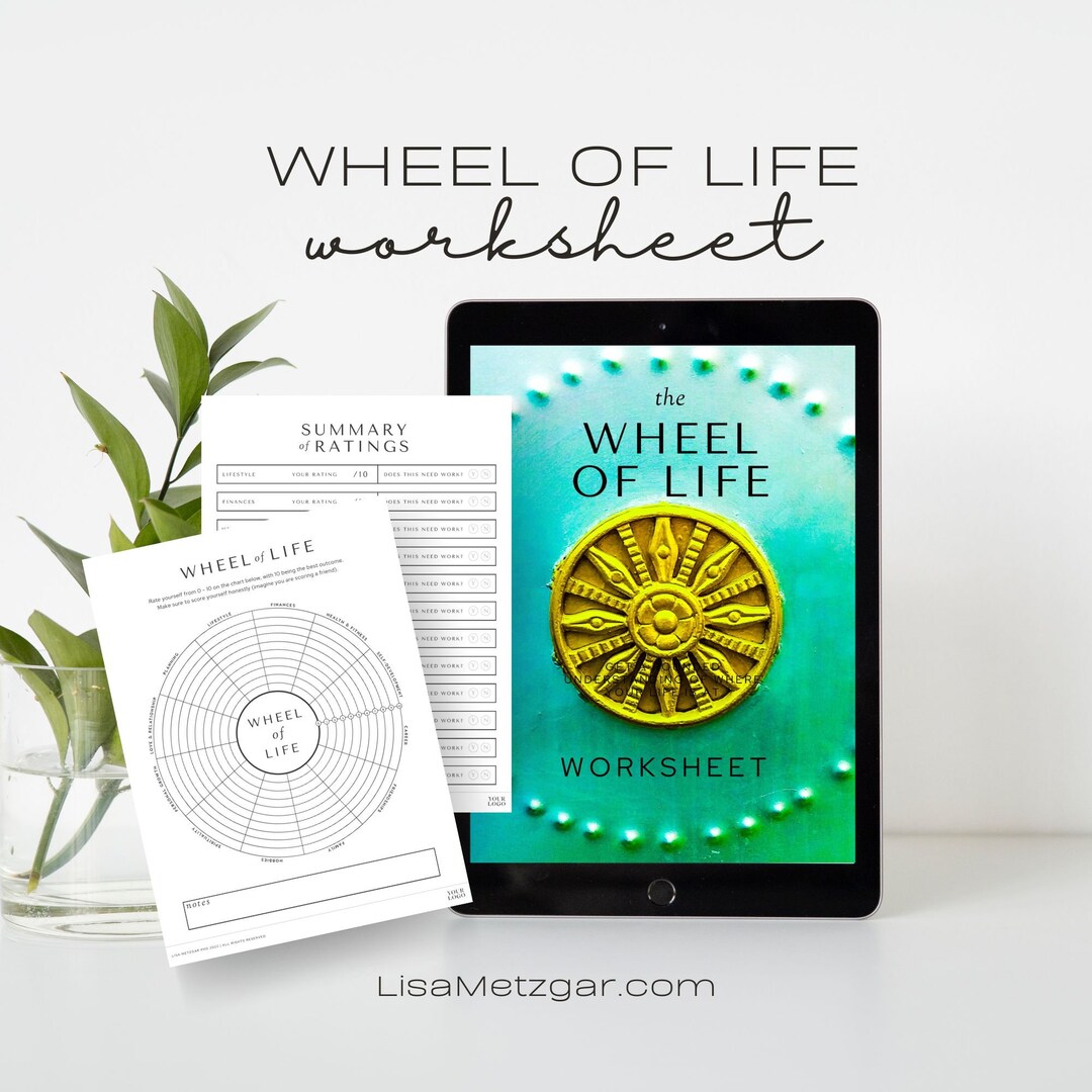 Wheel of Life Worksheet, Instant Download Printable, Self Development ...