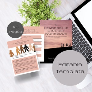 Leadership Workbook Editable Journal Printable Template Business ...