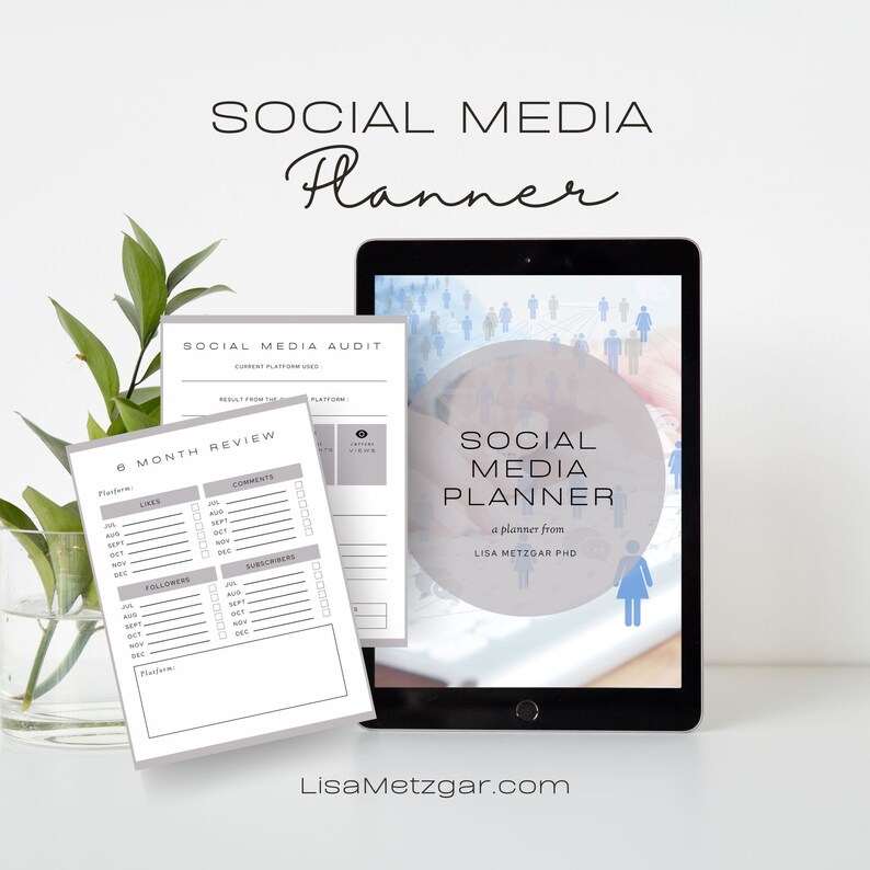Social Media Planner, Instant Download Printable, Business Success ...