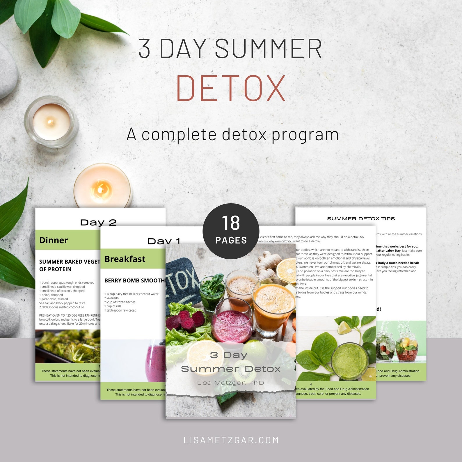 DETOX Program-meal Planner- Digital Recipes-weight Loss Diet-healthy ...