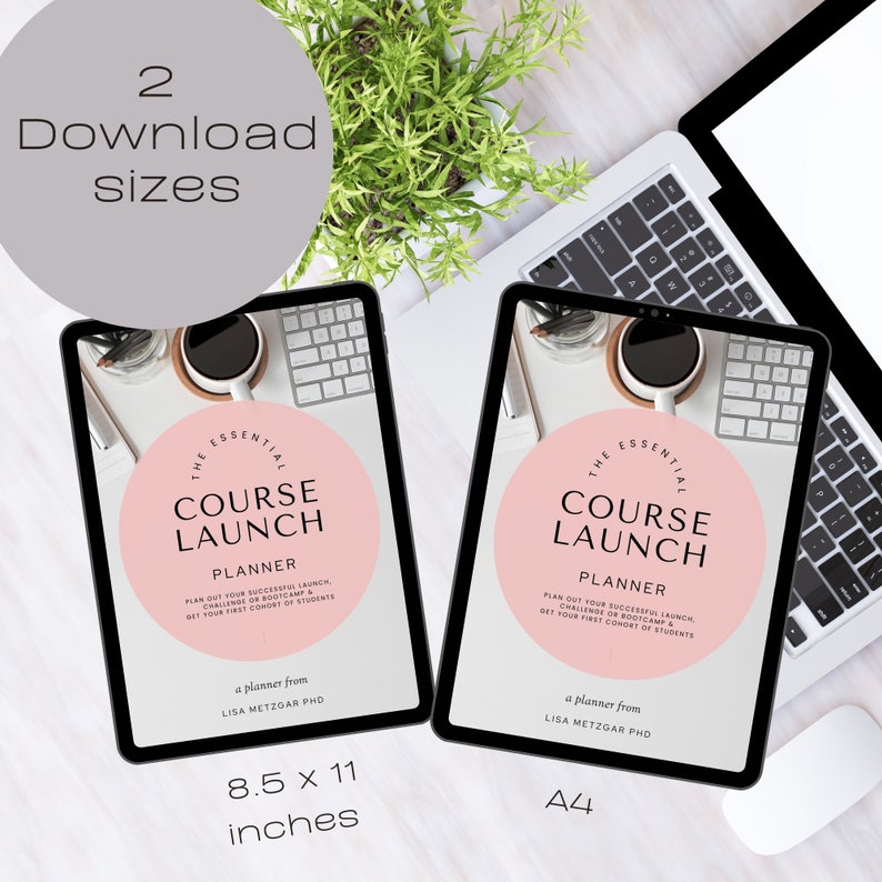 Course Launch Planner, Instant Download Printable, Online Courses, Launch Calendar, Passive ...