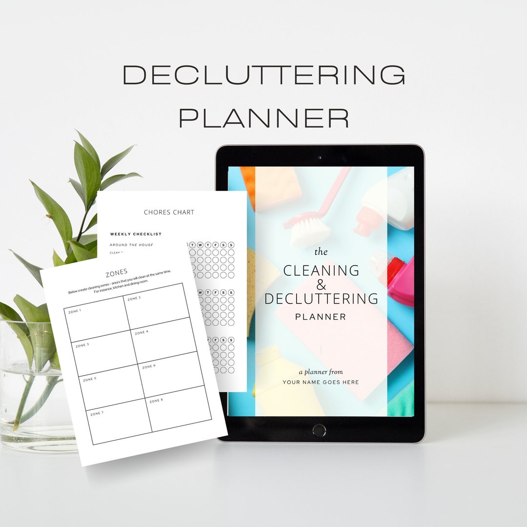 Decluttering Cleaning Planner -printable Organizational Planner ...