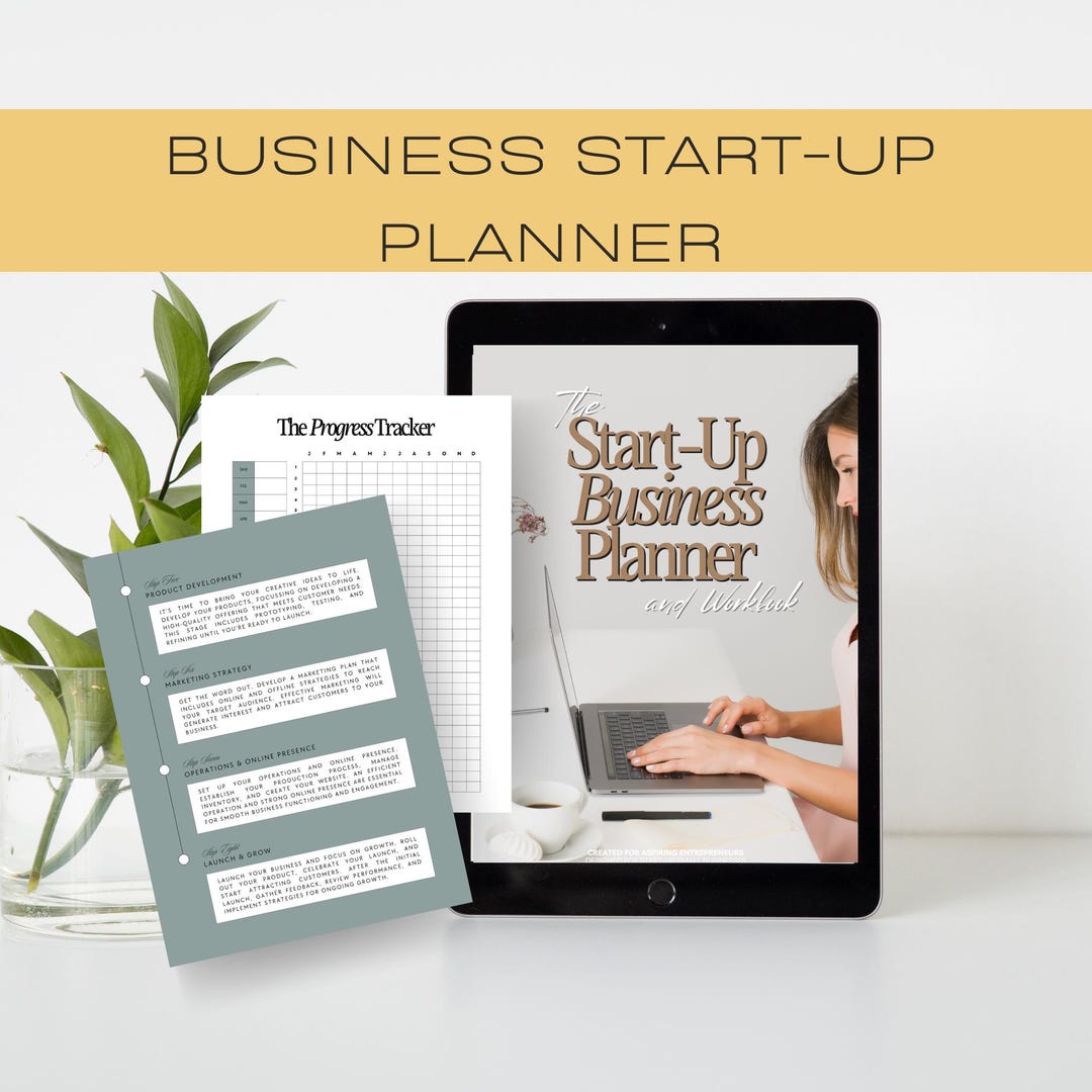 Business Startup Planner, Workbook, Instant Download Printable Business ...