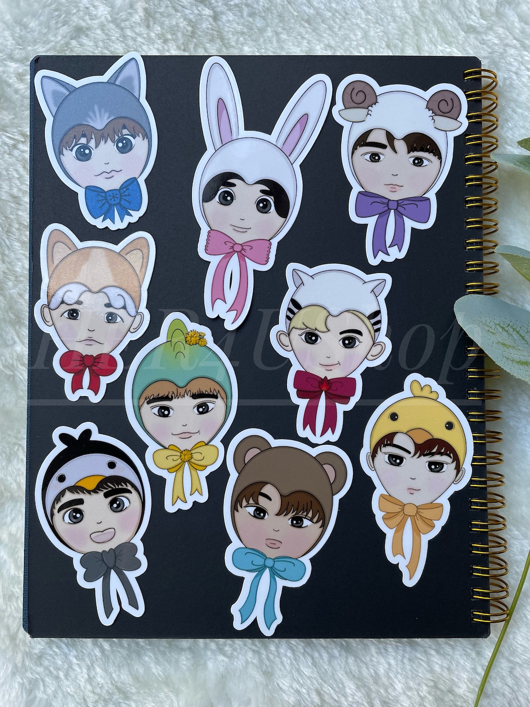 EXO Animal Character Vinyl Sticker [xiumin, Suho, Lay, Baekhyun, Chen ...
