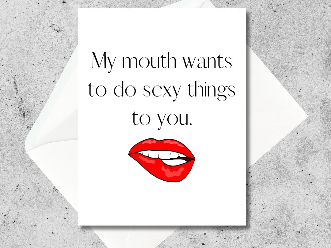 Dirty Card my Mouth Wants to Do Sexy Things to You. Gift for Boyfriend ...