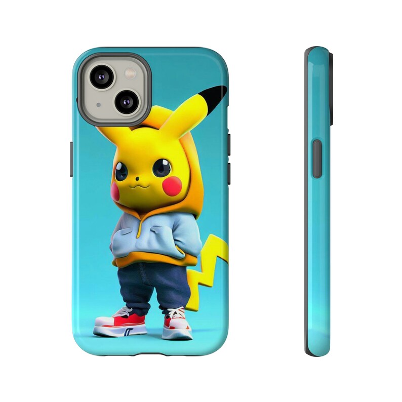 Cute & Cool Chibi Pikachu Tough Double Layer Iphone 14 Phone - Etsy