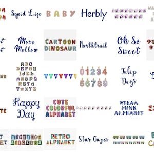 175 Machine Embroidery Fonts in BX Brother PES Files & All Other ...