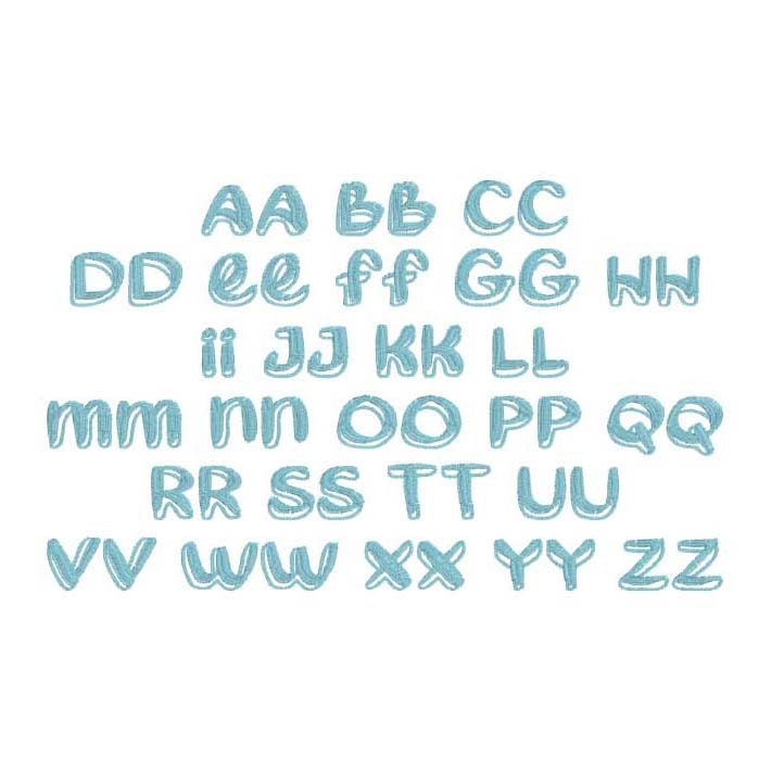 Bosselated Machine Embroidery Font for Brother, PES, BX, Embrillance ...