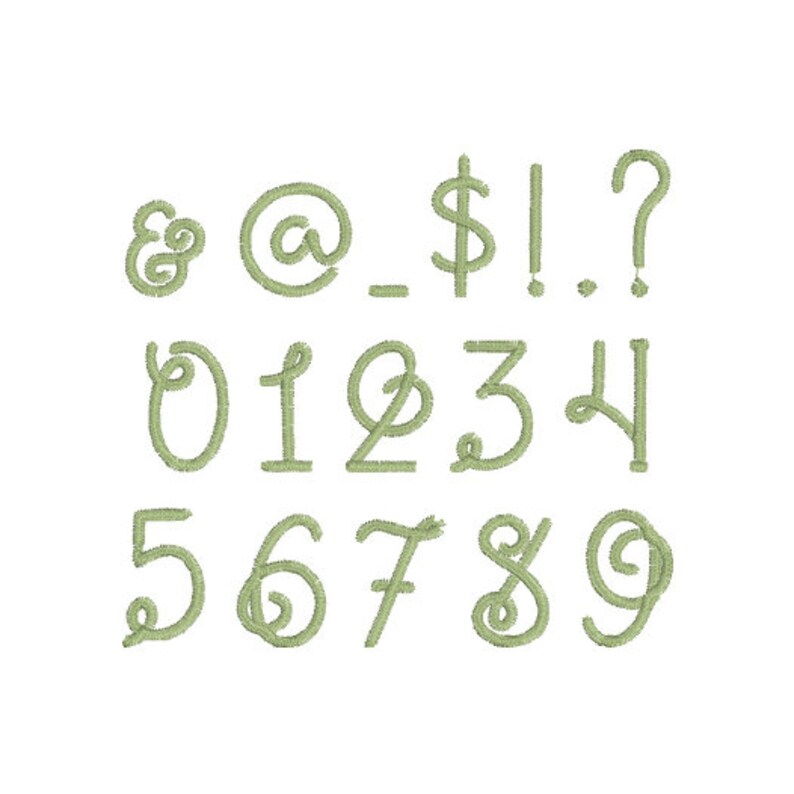 Vine Nouveau Machine Embroidery Font for Brother, PES, Embrillance ...