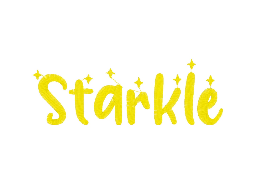 Starkle Machine Embroidery Font for Brother, PES, BX, Embrillance ...