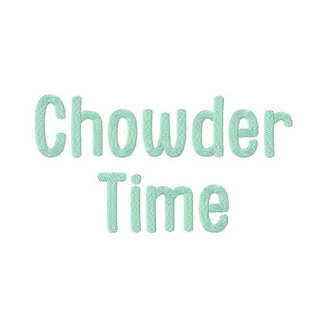 Chowder Time Machine Embroidery Font for Brother, PES, BX Embrillance ...