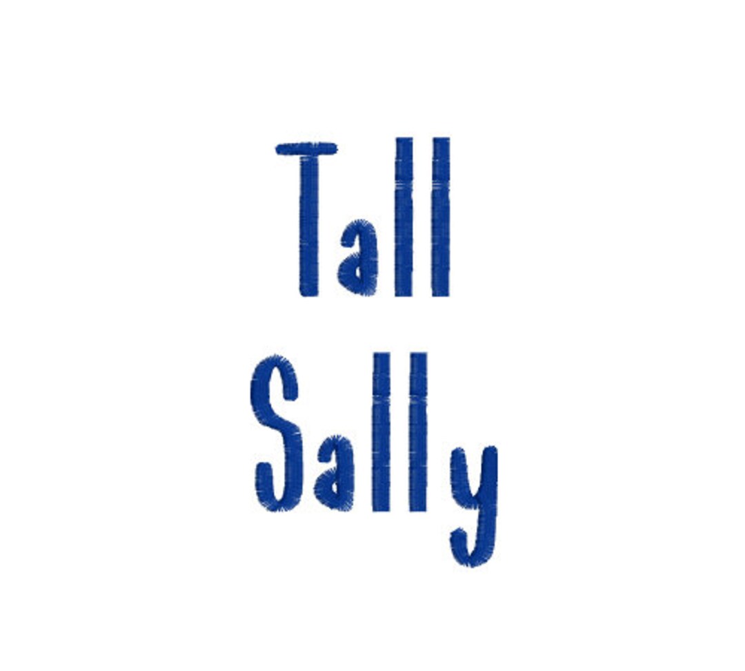 Tall Sally Machine Embroidery Font for Brother, PES, BX, Embrillance ...