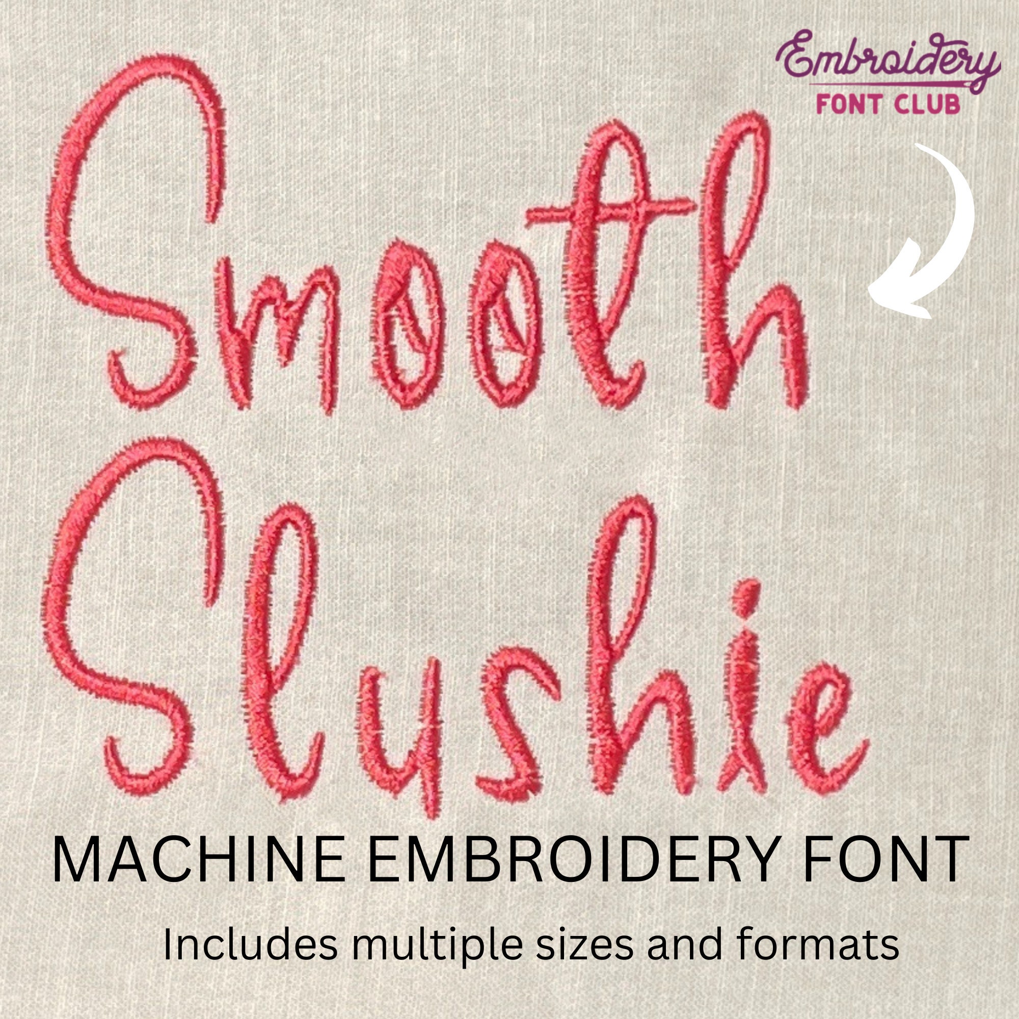 Smooth Slushie Machine Embroidery Font for Brother, PES, BX ...
