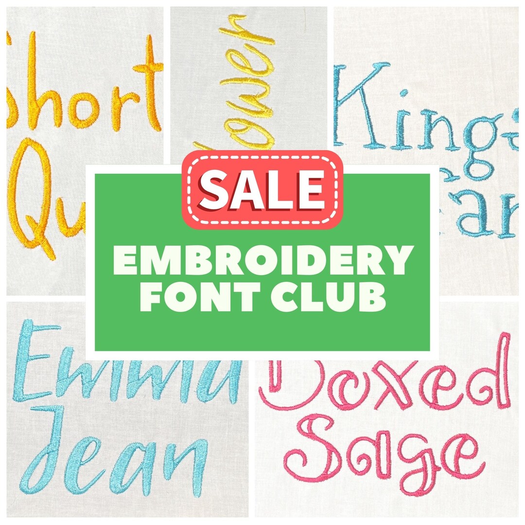 Embroidery Fonts 51 - 100 Brother PES File BX Embrilliance Viking ...