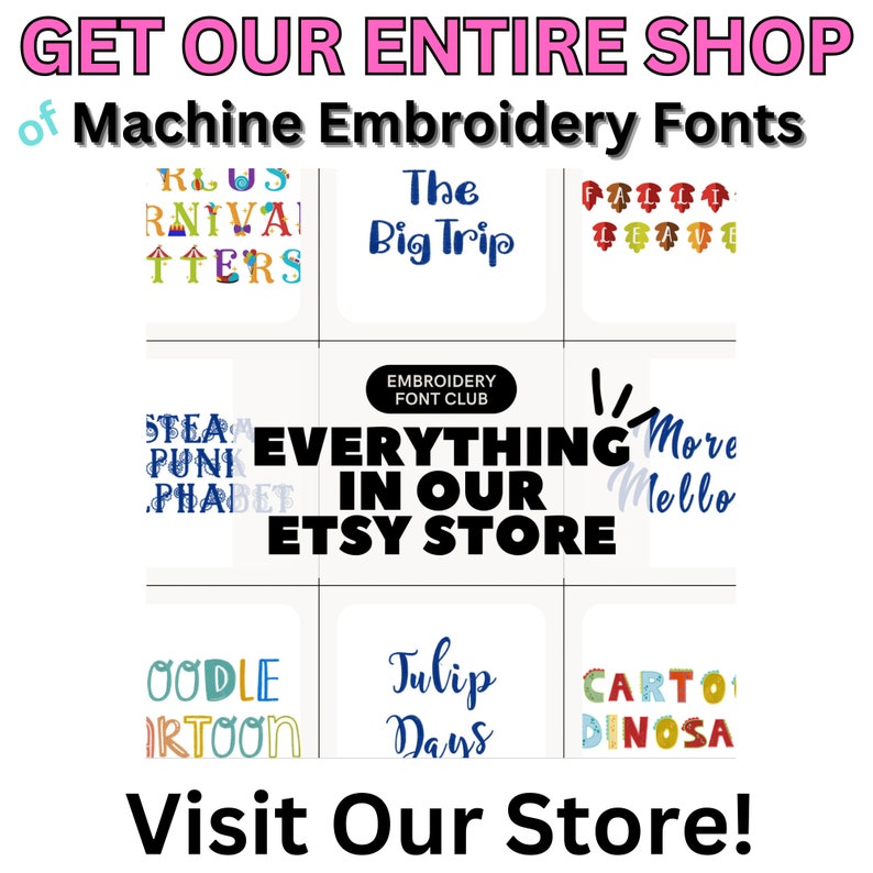 Embroidery Fonts 20 Pack Brother PES Files BX Embrillance Viking Embroidery Fonts Embroidery ...