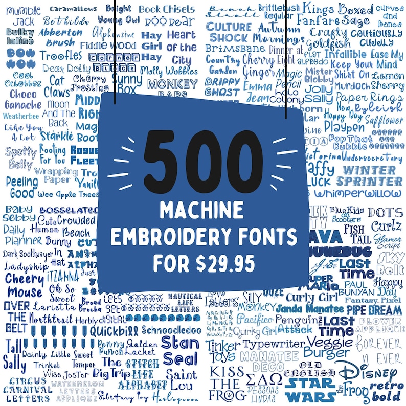 Embroidery Fonts Massive 500 Sets Included in BX Brother PES Files ...