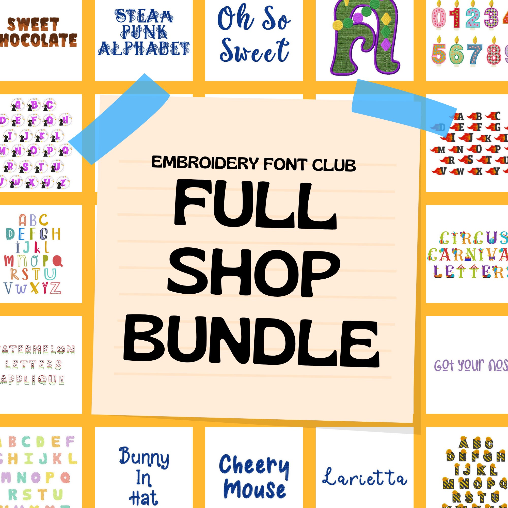 172 Machine Embroidery Fonts, Includes BX, Brother PES and All Other ...