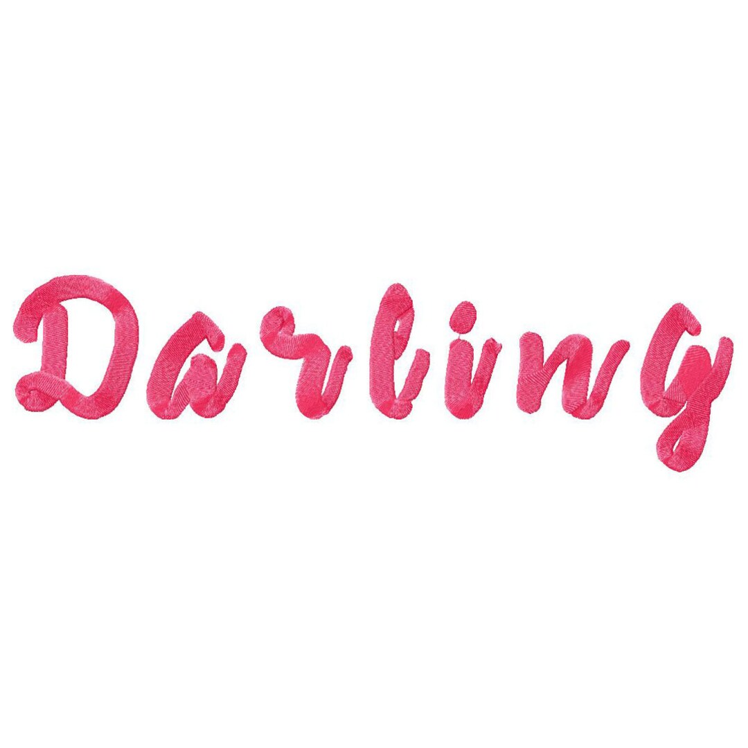 Darling Machine Embroidery Font for Brother, PES, BX Embrillance ...