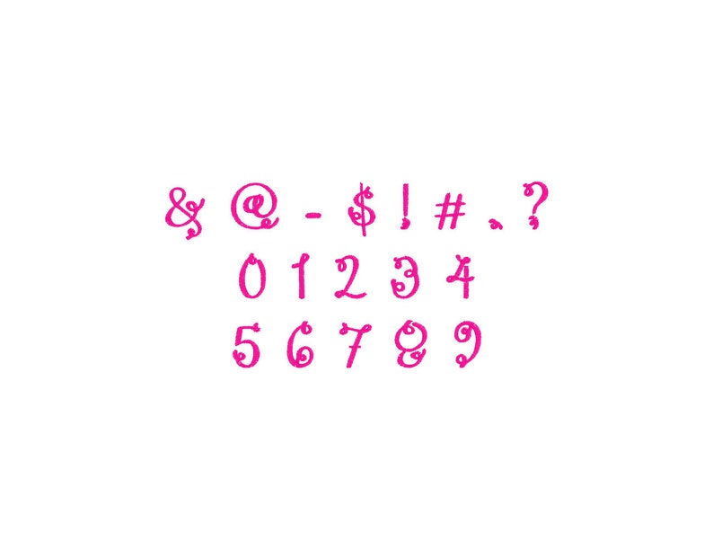 Piggy Tails Machine Embroidery Font for Brother, PES, BX, Embrillance ...