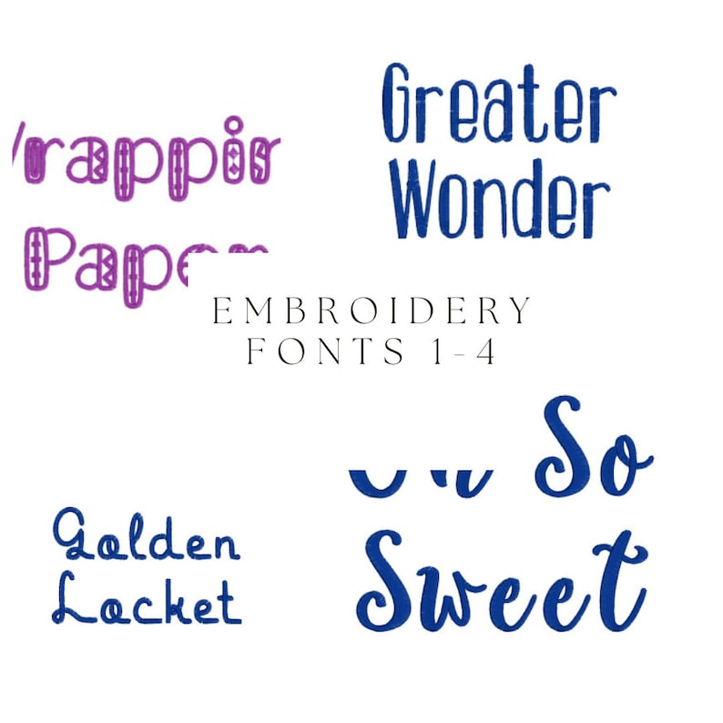 Embroidery Fonts 20 Pack Brother PES Files BX Embrillance Viking ...