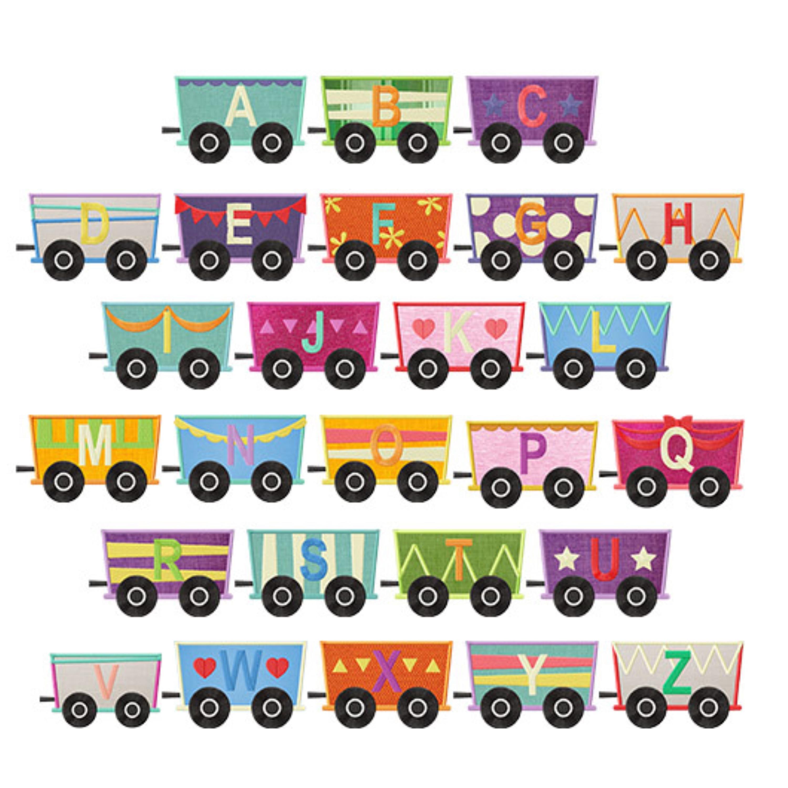 Train Machine Embroidery Applique Font for Brother, PES, BX ...