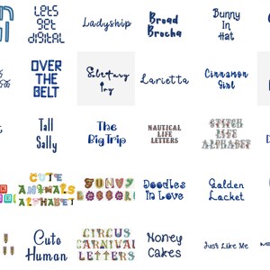 175 Machine Embroidery Fonts in BX Brother PES Files & All Other ...