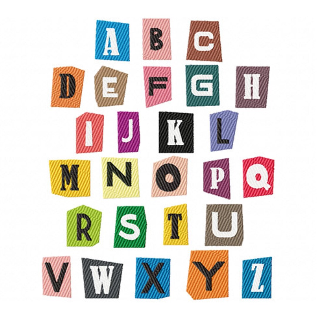 Embroidery Font Stickers Alphabet Brother PES Files BX Embrillance ...
