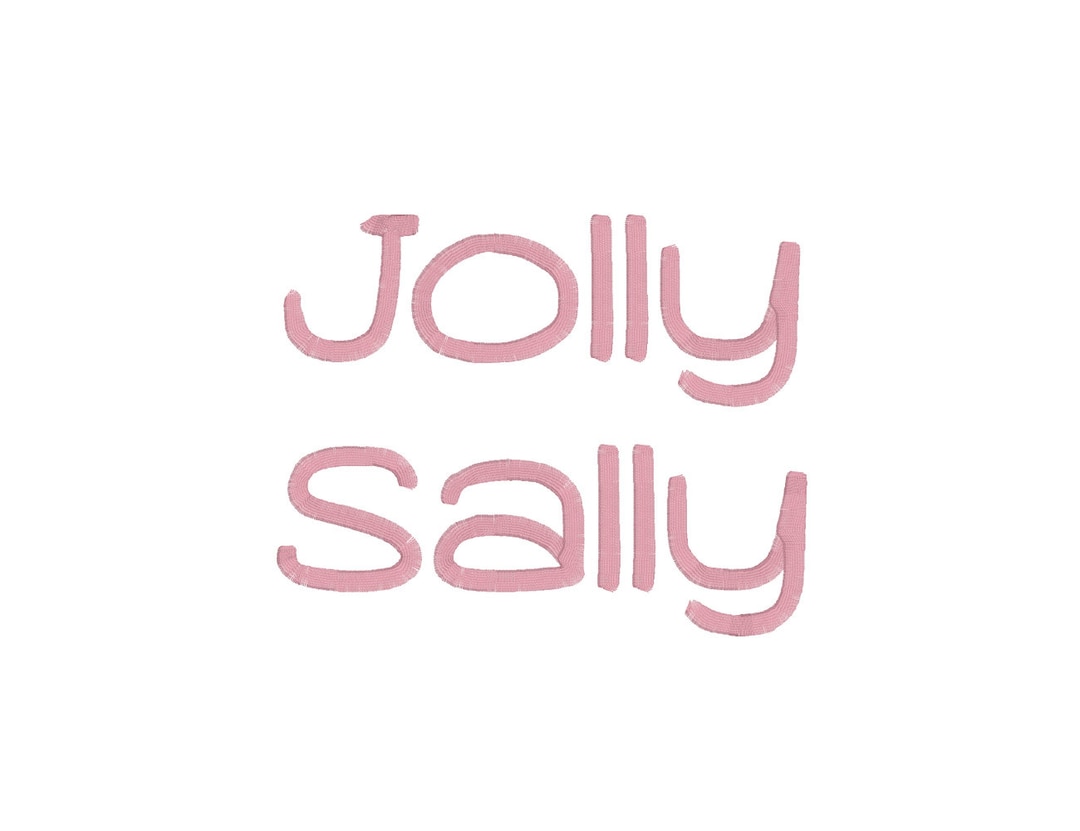Jolly Sally Machine Embroidery Font for Brother, PES, BX, Embrillance ...