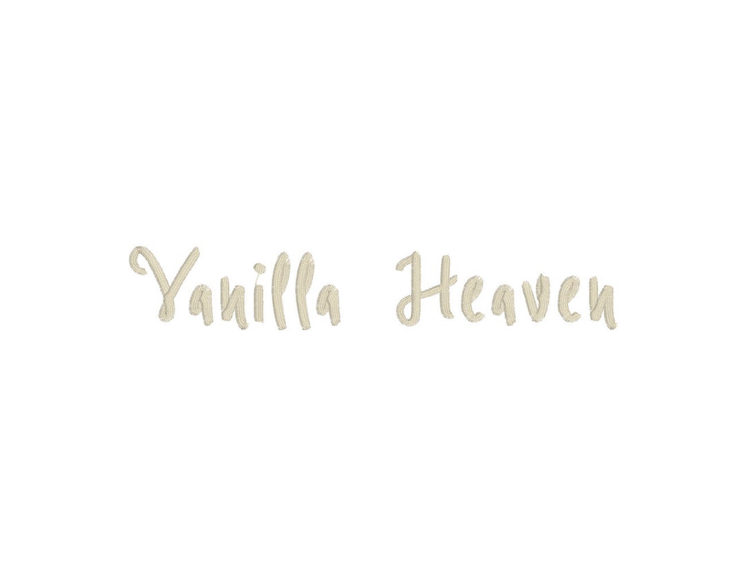 Vanilla Heaven Machine Embroidery Font for Brother, PES, BX, Embrillance Software, Viking and ...