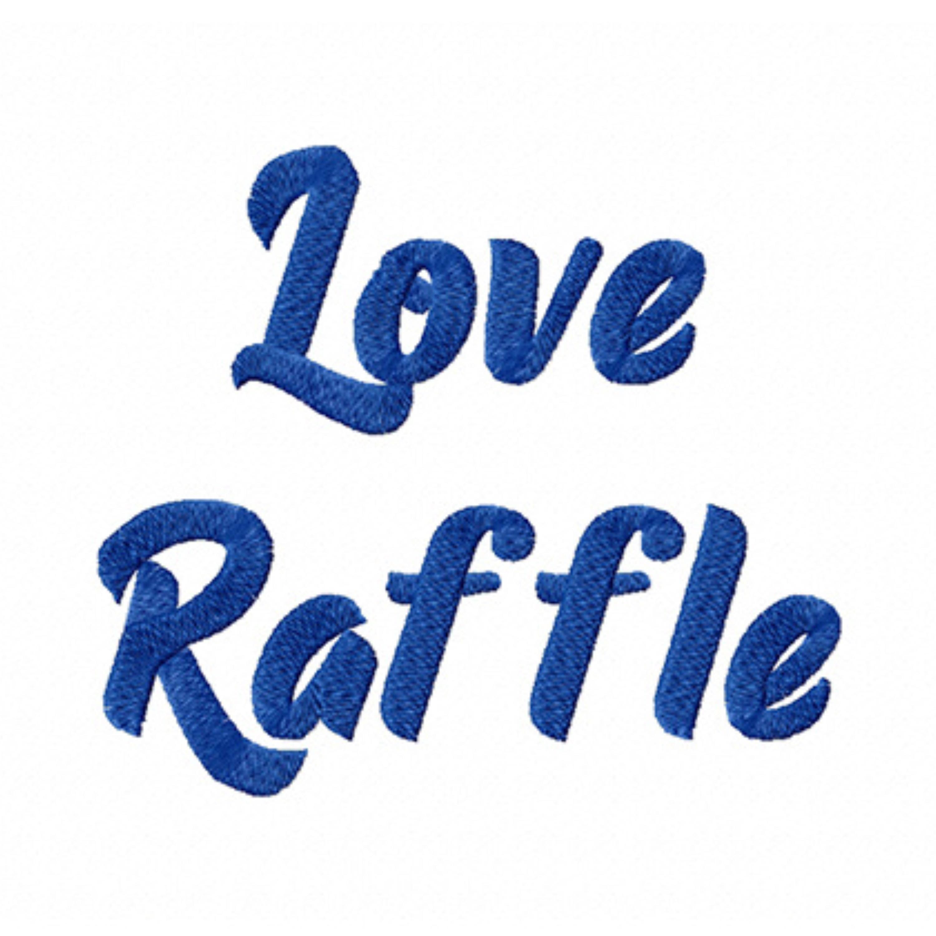 Love Raffle Machine Embroidery Font for Brother, PES, BX Embrillance ...