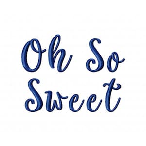 Oh so Sweet Machine Embroidery Font for Brother, PES, BX, Embrillance ...