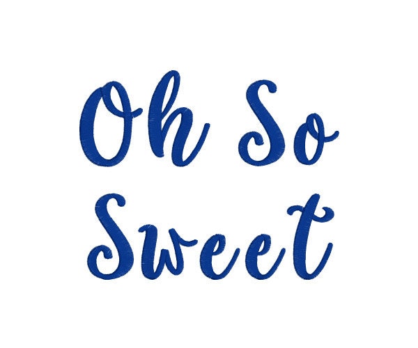 Oh so Sweet Machine Embroidery Font for Brother, PES, BX, Embrillance ...