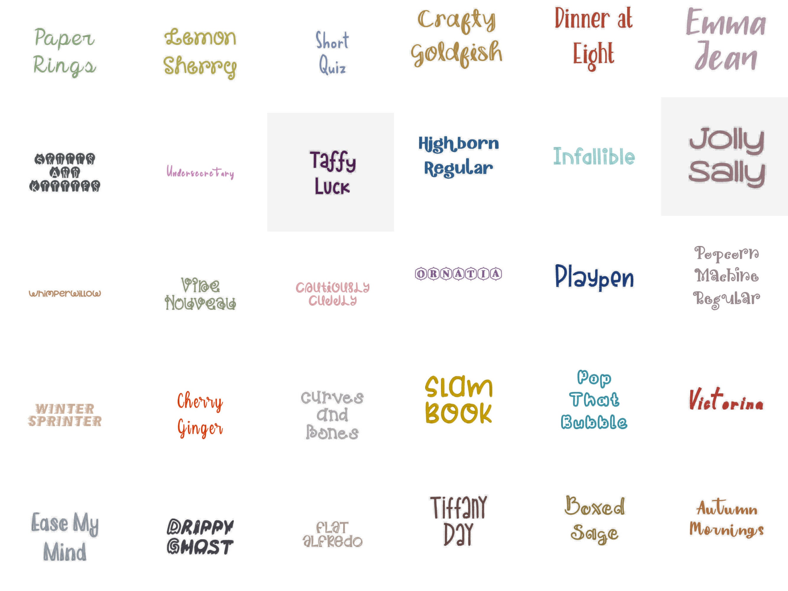 175 Machine Embroidery Fonts in BX Brother PES Files & All Other ...