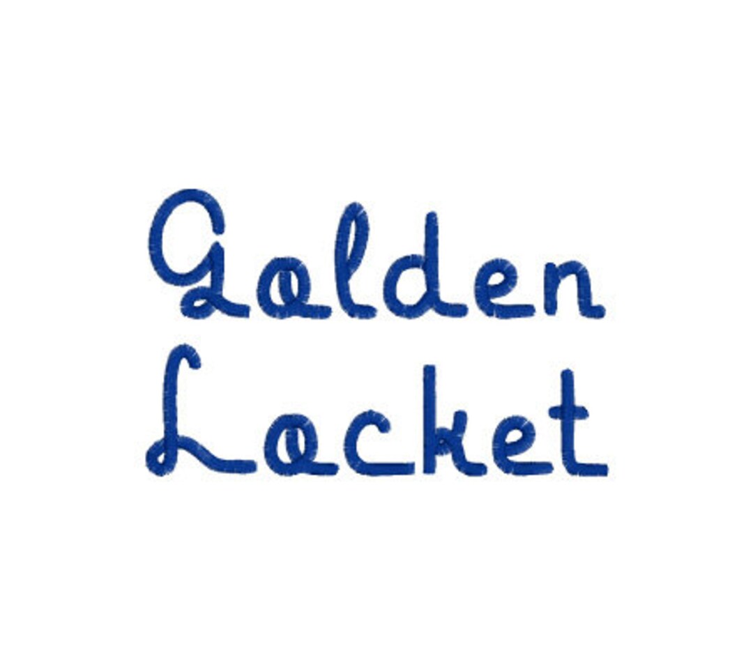 Golden Locket Machine Embroidery Font for Brother, PES, BX, Embrillance ...
