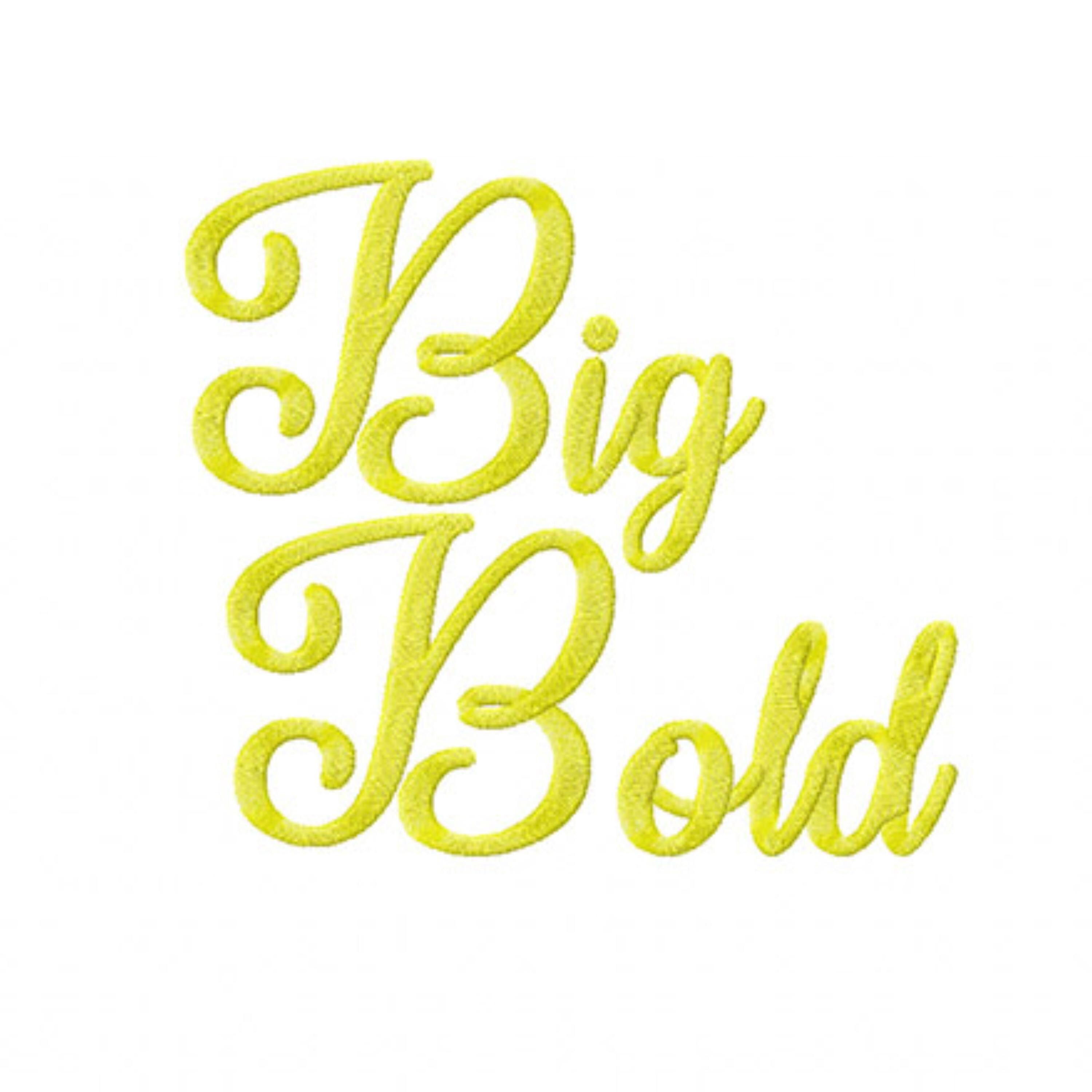 Big Bold Machine Embroidery Font for Brother, PES, BX Embrillance ...