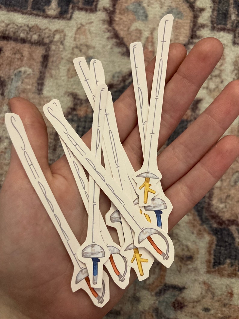 Fencing Sword Stickers - Etsy