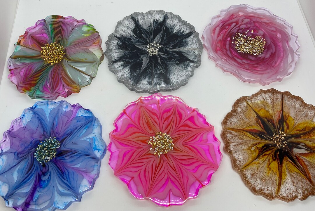 Large Resin Bloom Coaster - Etsy