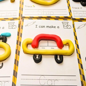 Play Dough Mats Printable, Transport Kindergarten Play Dough Mats ...
