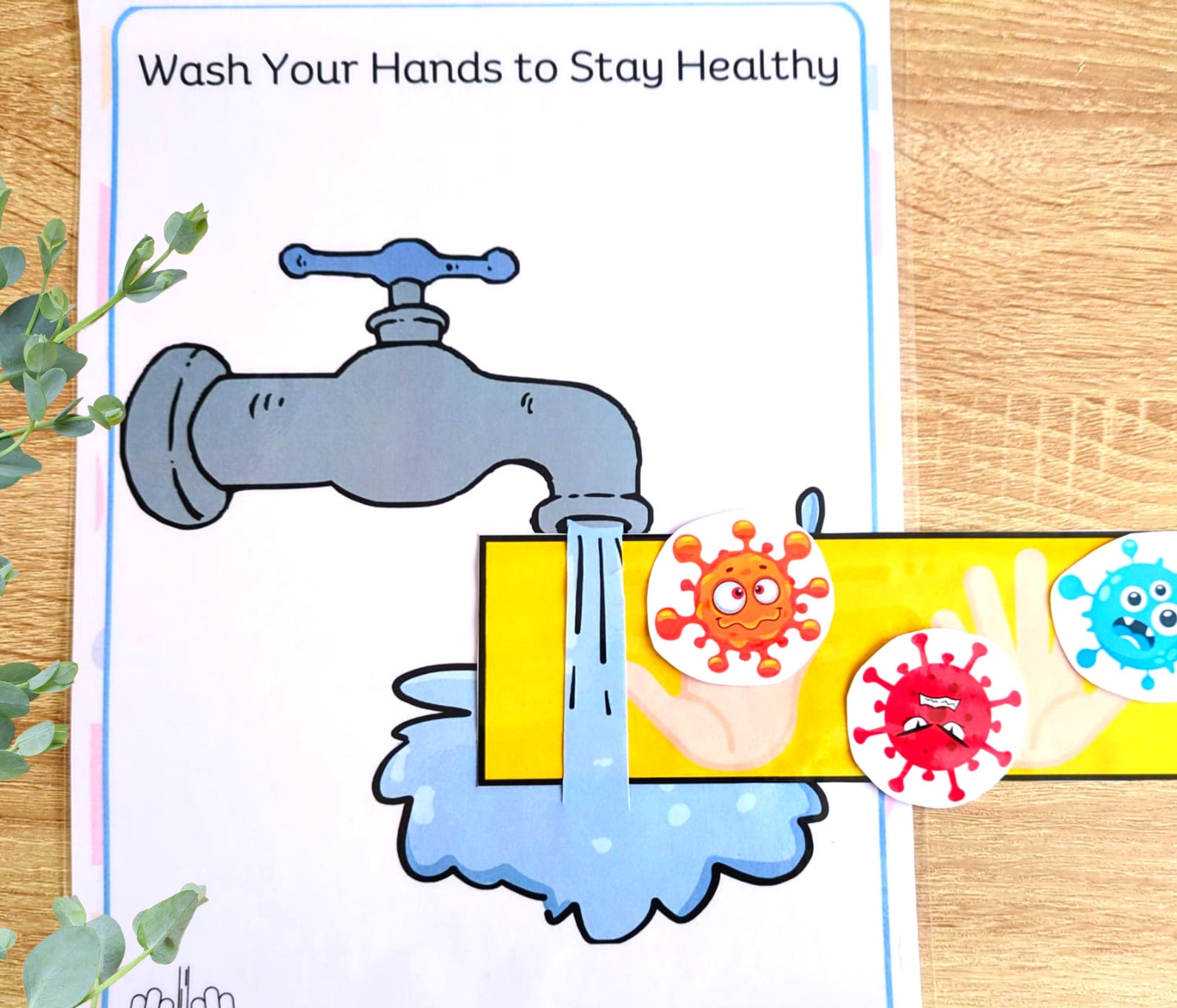 Wash Your Hands Printable Activity for Toddler, Preschool Homeschool ...